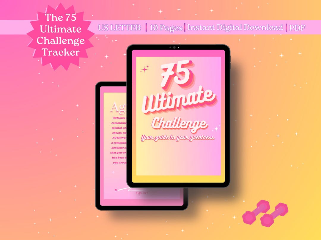 75 Ultimate Tracker, 75 Challenge, Printable PDF Digital Download ...