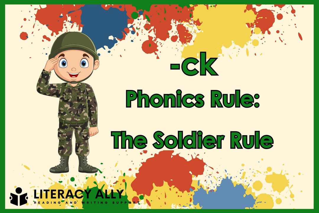 Phonics Rule: the Soldier Rule -CK - Etsy