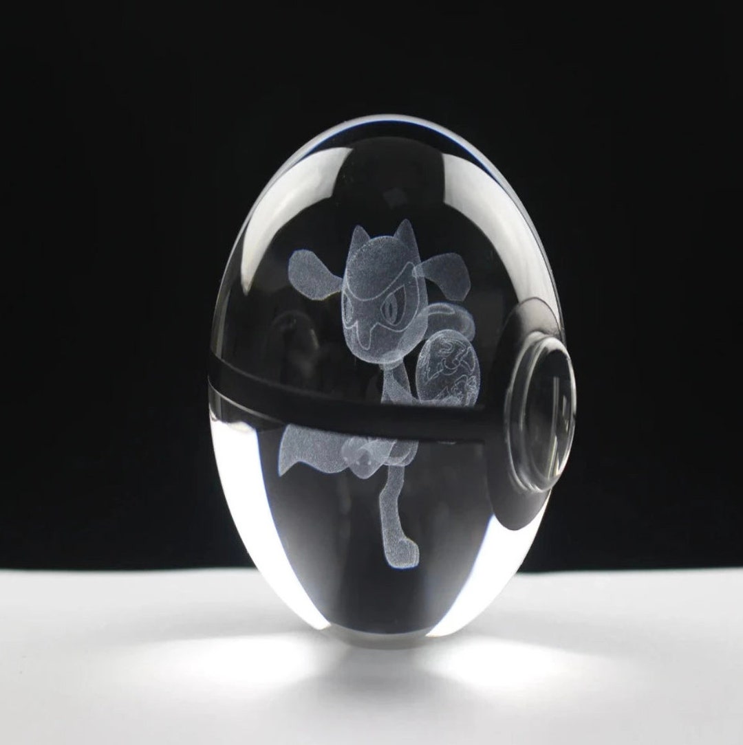 Riolu Large Crystal Pokeball 3D Laser Engraving - Etsy