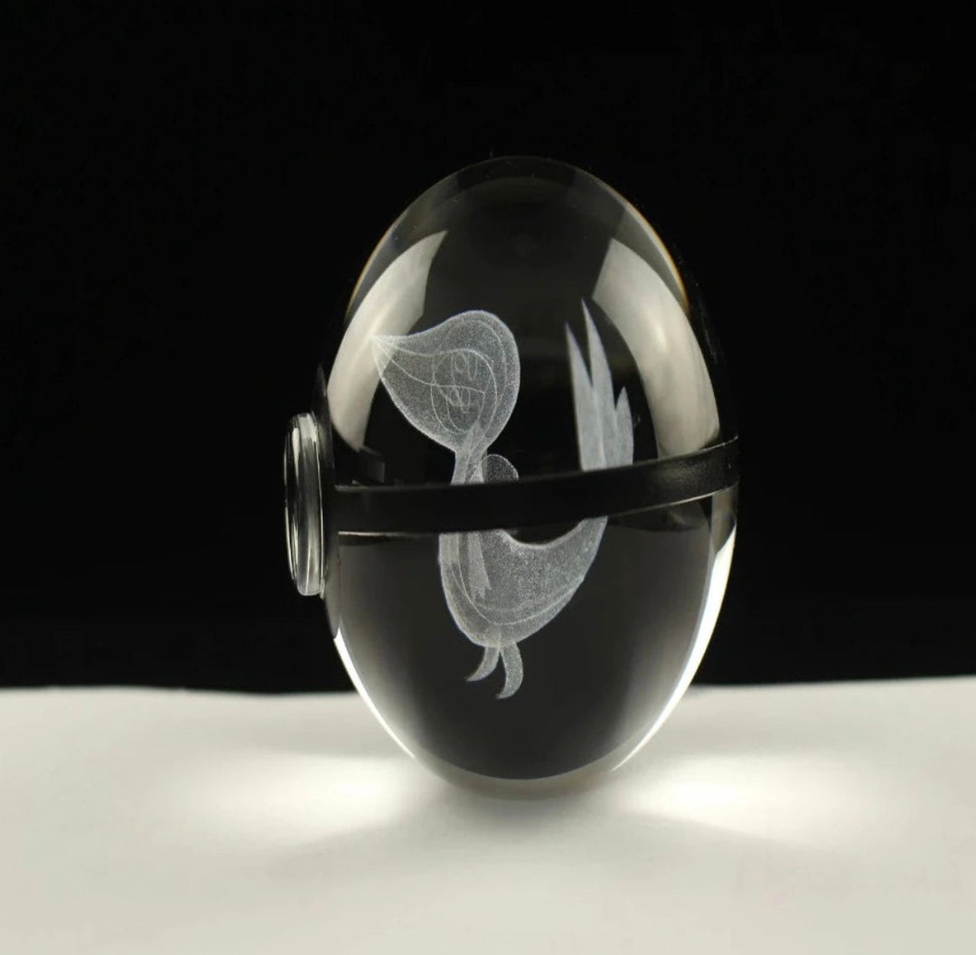 Snivy Large Crystal Pokeball 3D Laser Engraving - Etsy