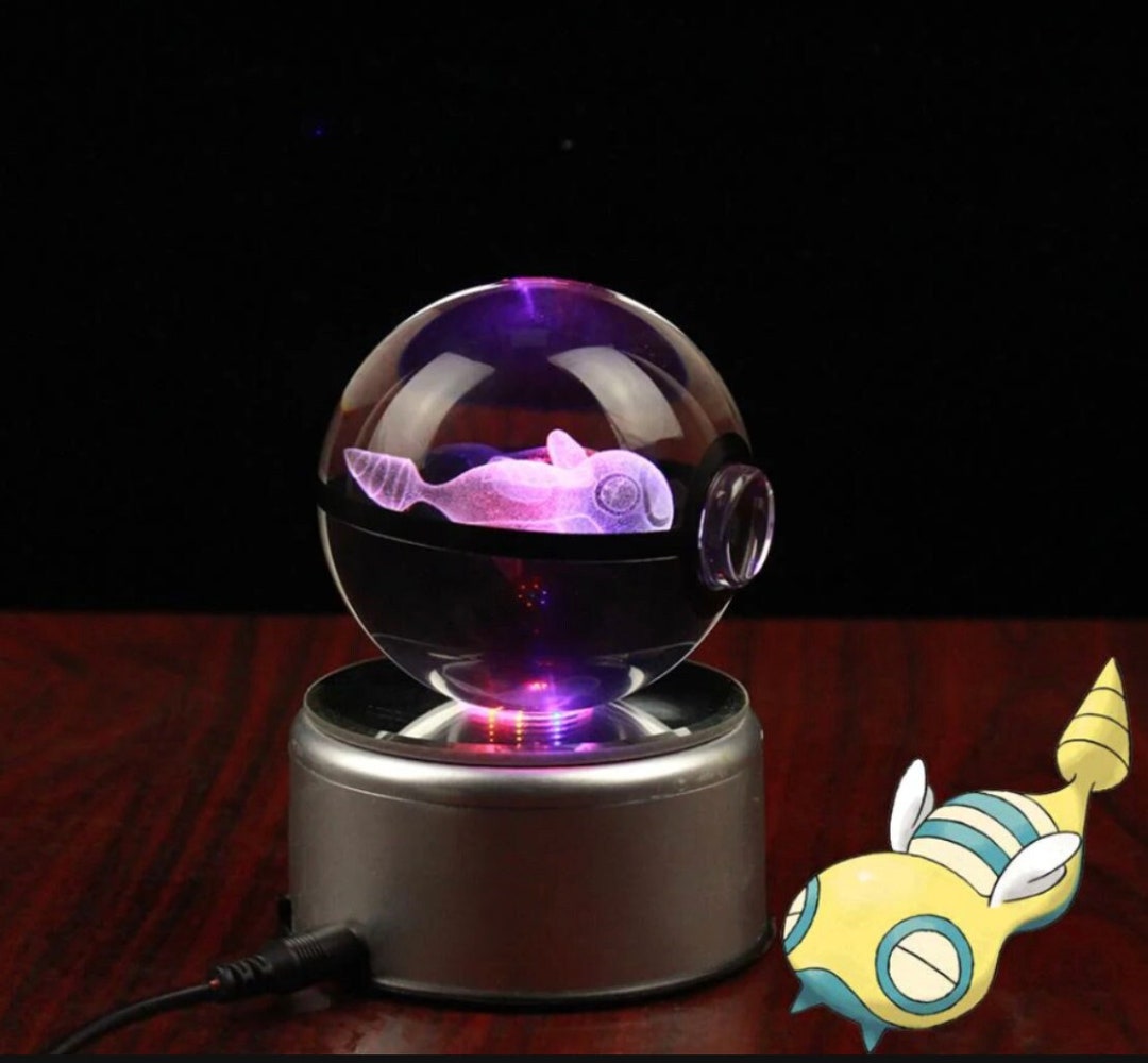 Dunsparce Large Crystal Pokeball 3D Laser Engraving - Etsy