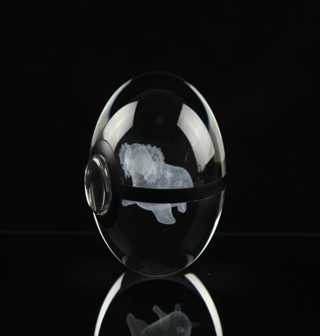 Walrein Large Crystal Pokeball 3D Laser Engraving - Etsy