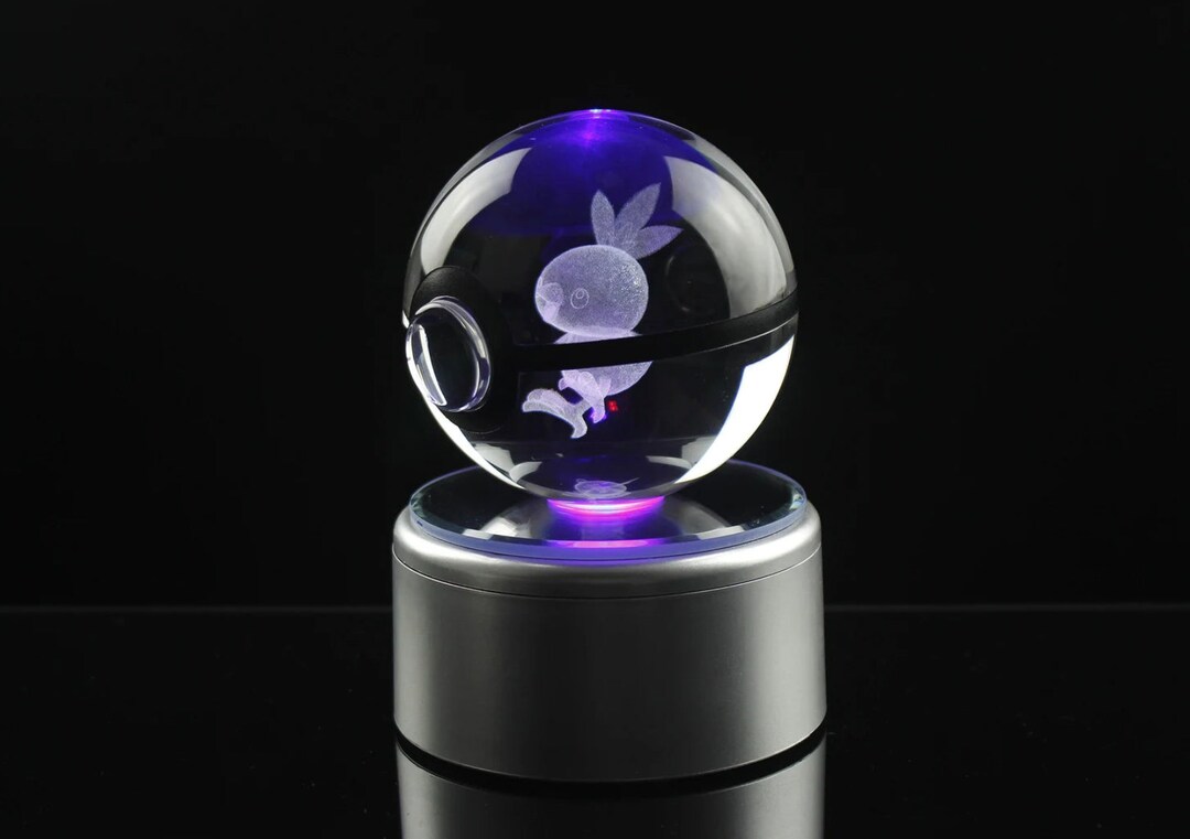 Torchic Large Crystal Pokeball 3D Laser Engraving - Etsy
