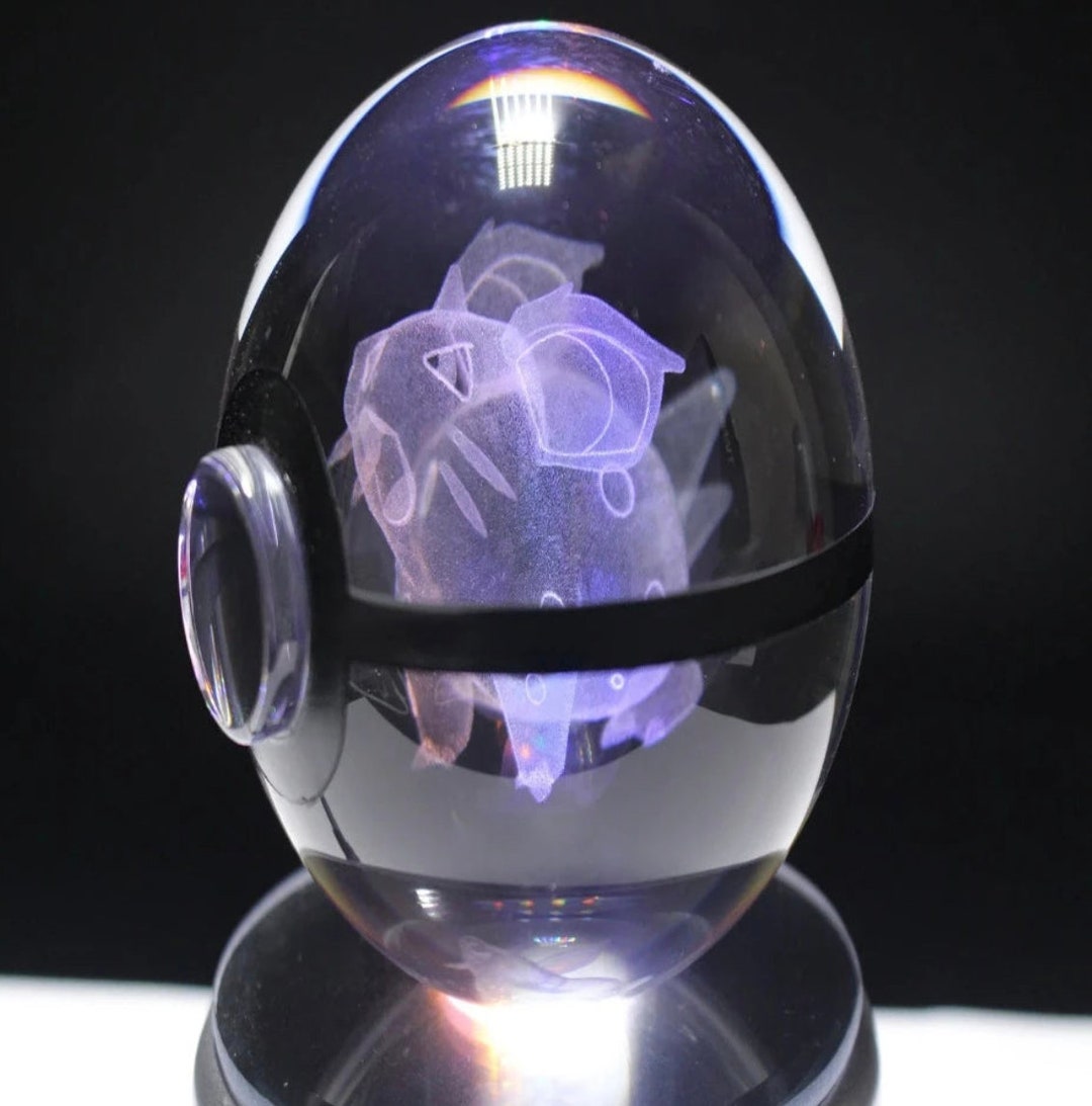 Nidoran Female Large Crystal Pokeball 3D Laser Engraving - Etsy