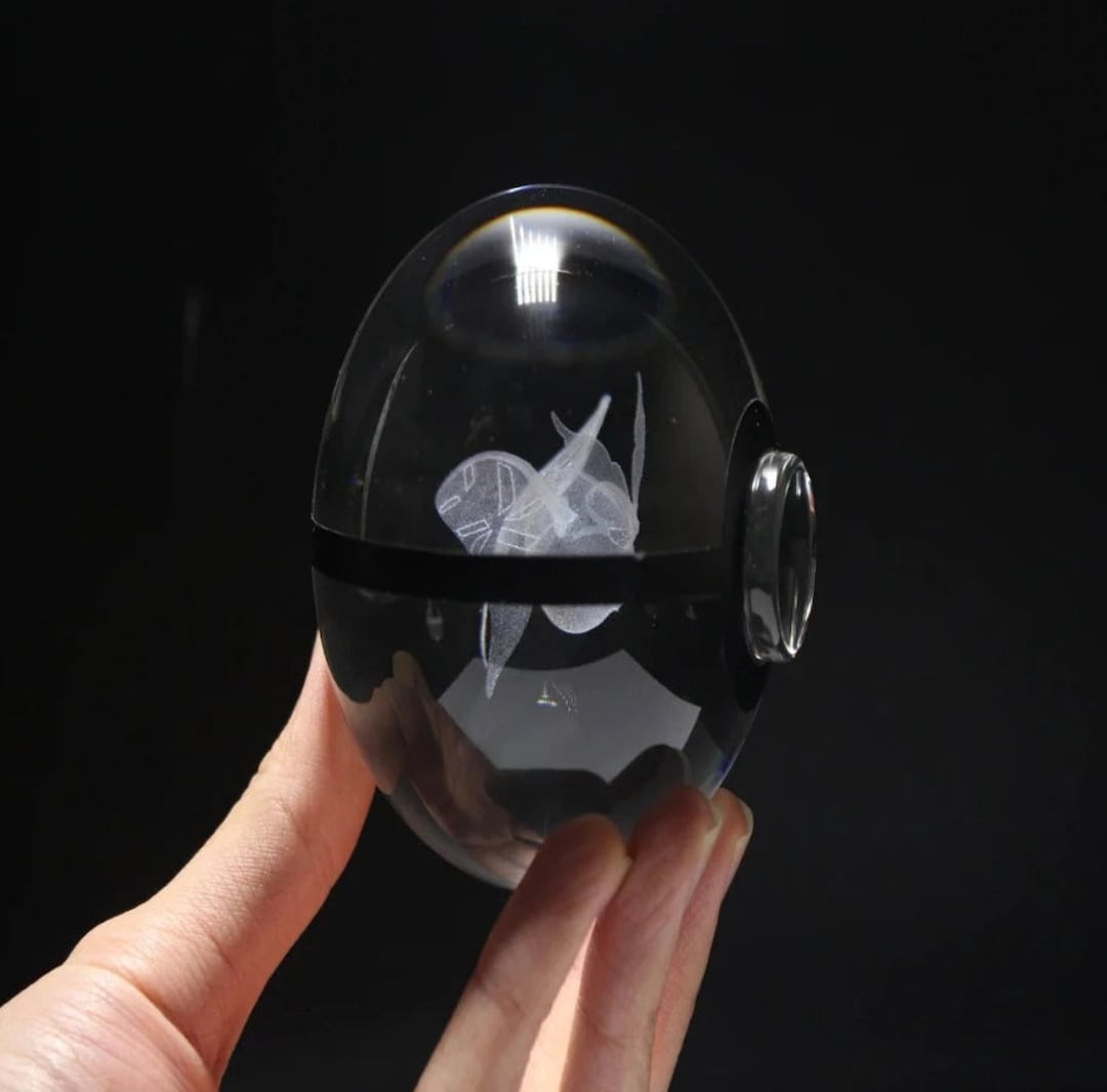 Frosmoth Large Crystal Pokeball 3D Laser Engraving - Etsy