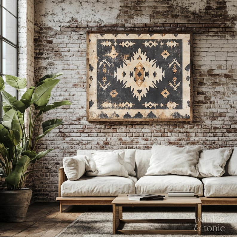 Vintage Southwestern Art, Rustic Lodge Poster, Boho Farmhouse Decor ...