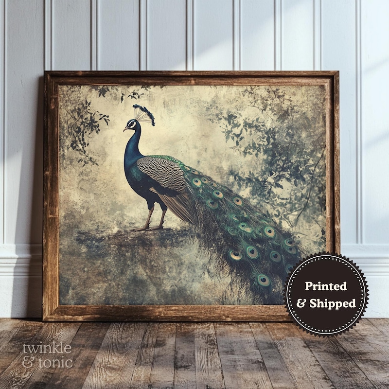 Large Peacock Blue Poster - Etsy