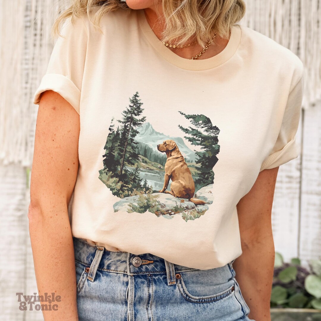 Comfort Colors© Retro Labrador Shirt, Vintage Dog Tshirt, Yellow Lab T ...