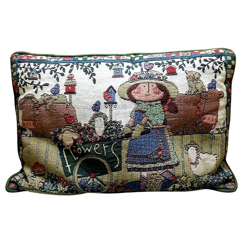 Farm Tapestry Pillow - Etsy