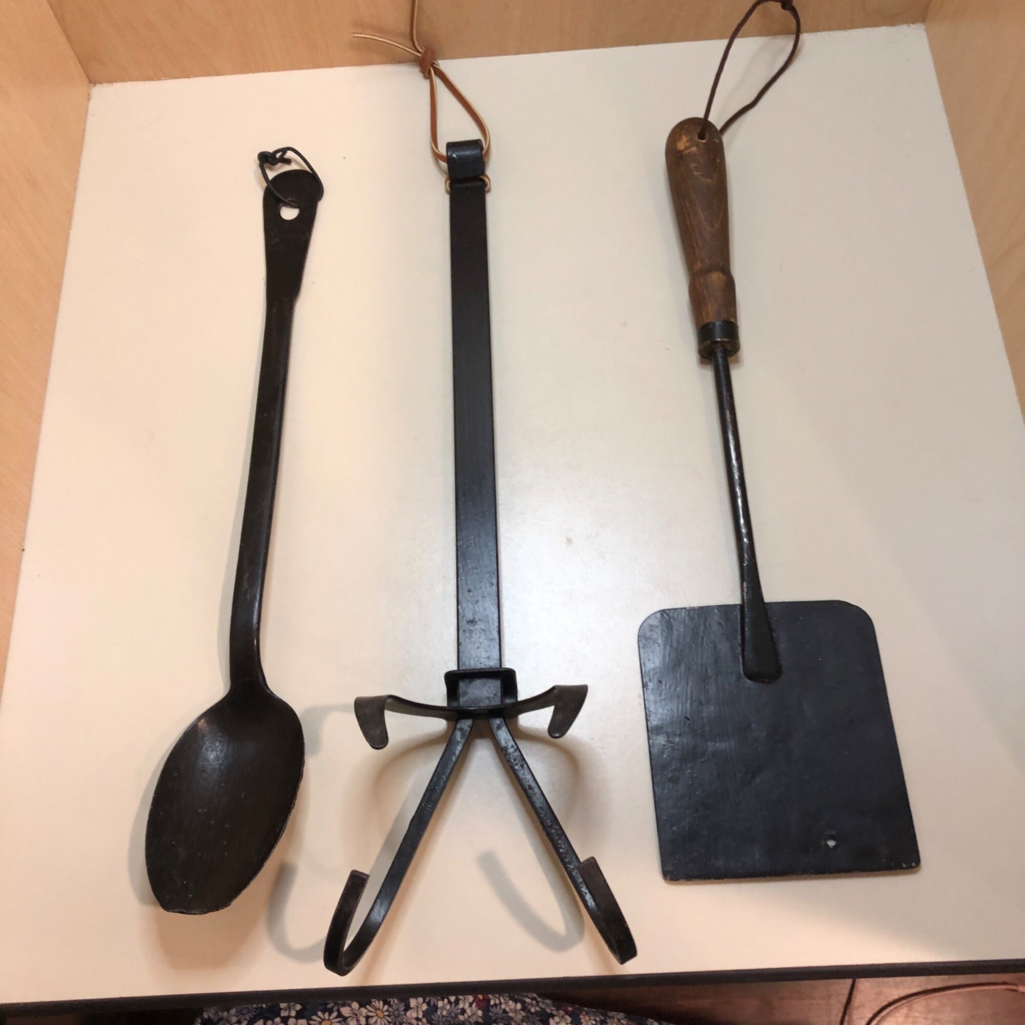 XL Hand Forged Vintage Iron Cooking Utensils - Etsy