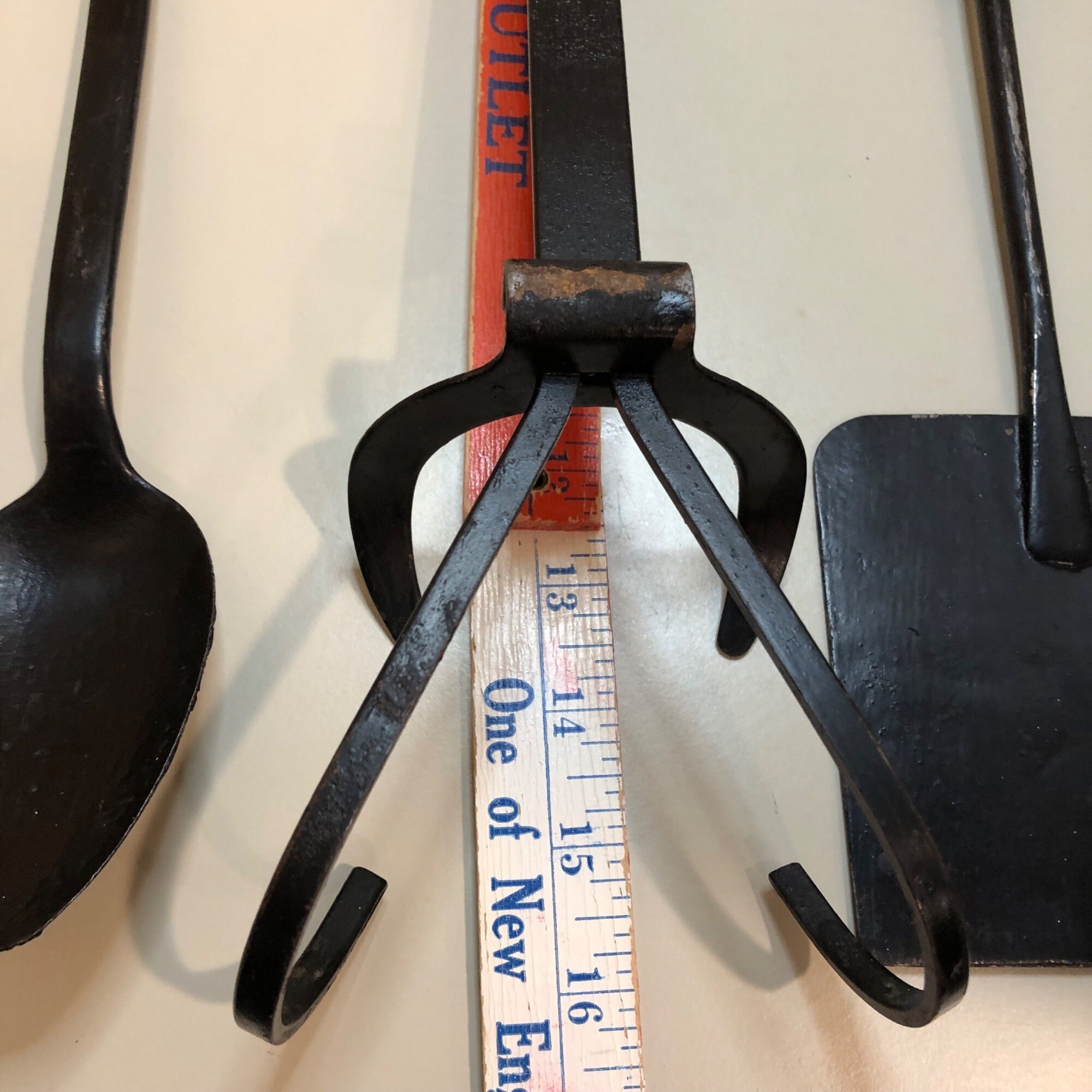 XL Hand Forged Vintage Iron Cooking Utensils - Etsy