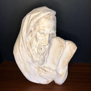Moses With 10 Commandment Tablets Signed Arnold Bergier Statue 1967 - Etsy