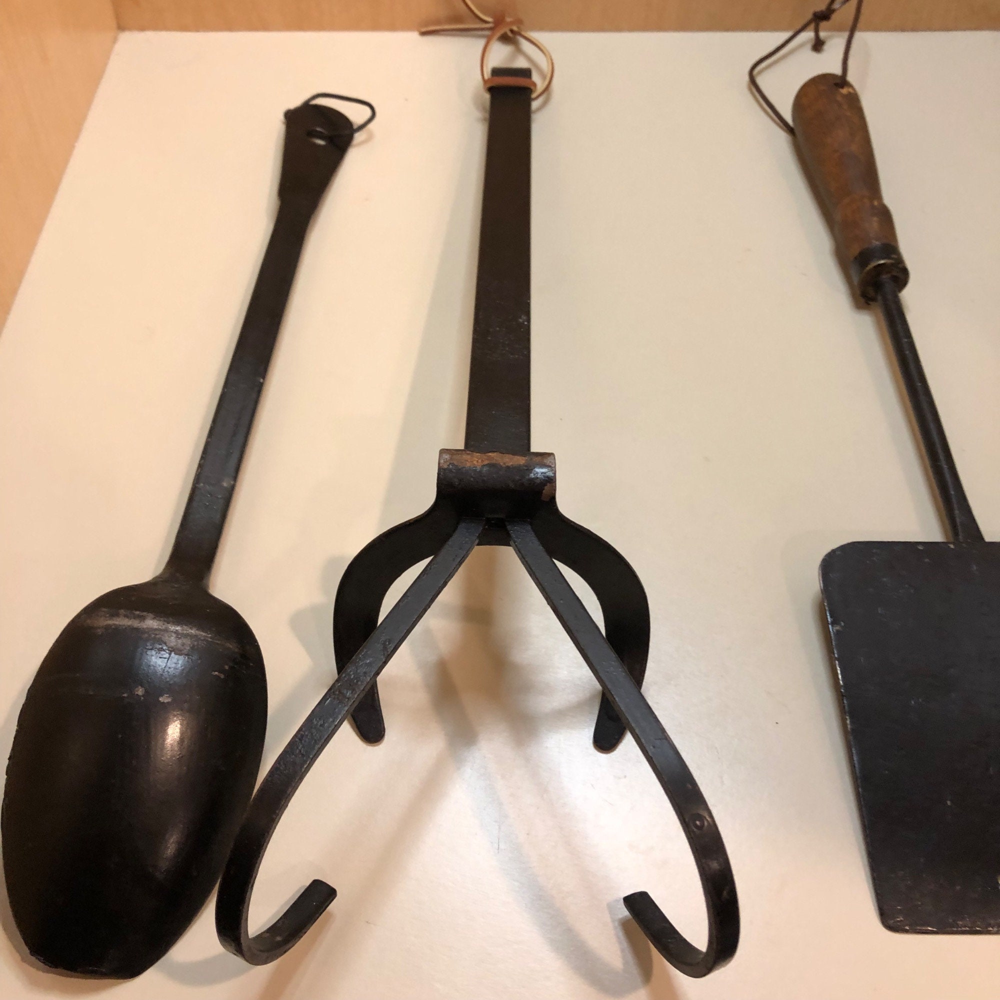 XL Hand Forged Vintage Iron Cooking Utensils - Etsy