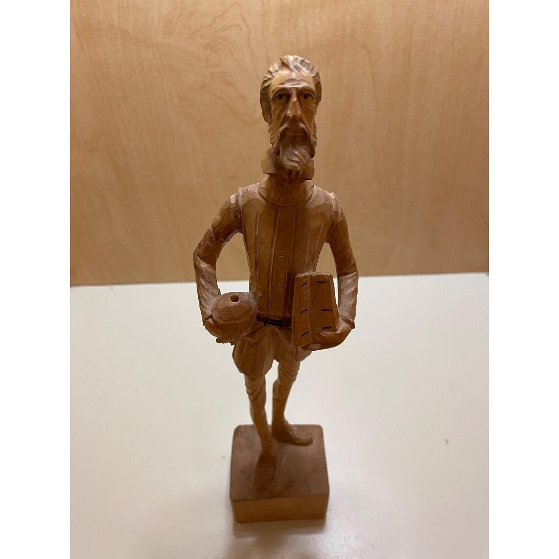 William Shakespeare Hand Carved Wood Figure Spain Vintage 10.5 in ...