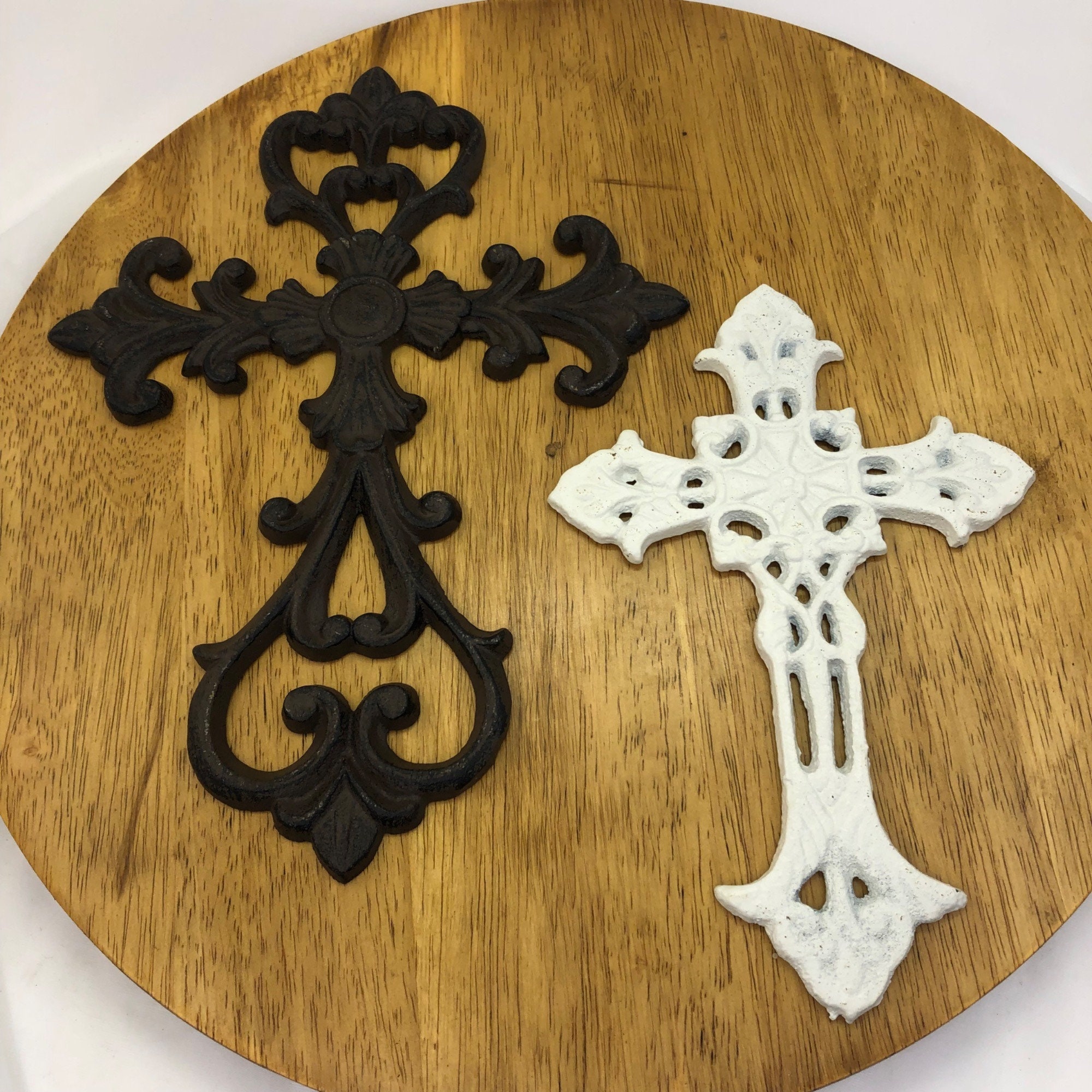 Beautiful Cast Iron Crosses 7.5 and 10.5 - Etsy