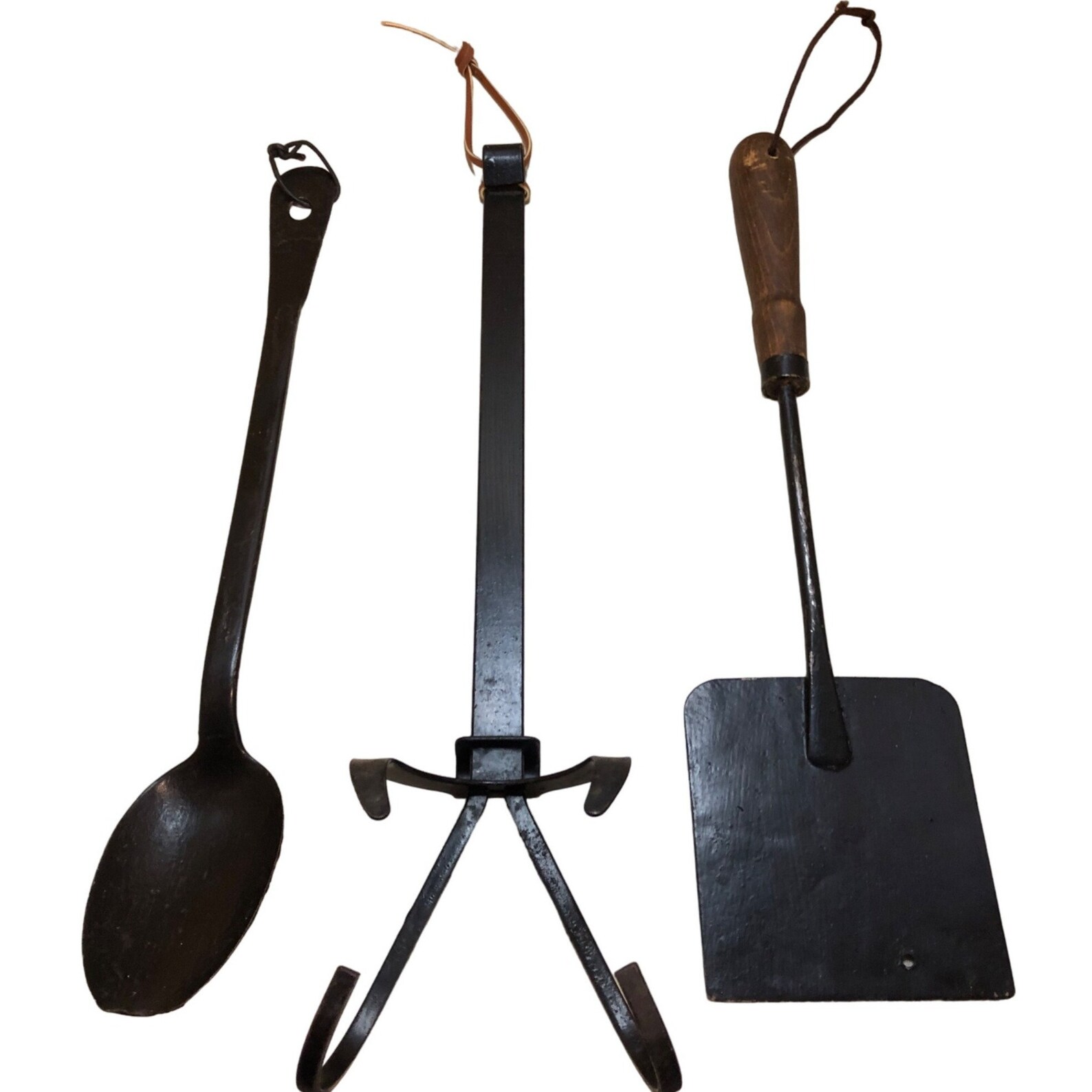 XL Hand Forged Vintage Iron Cooking Utensils - Etsy