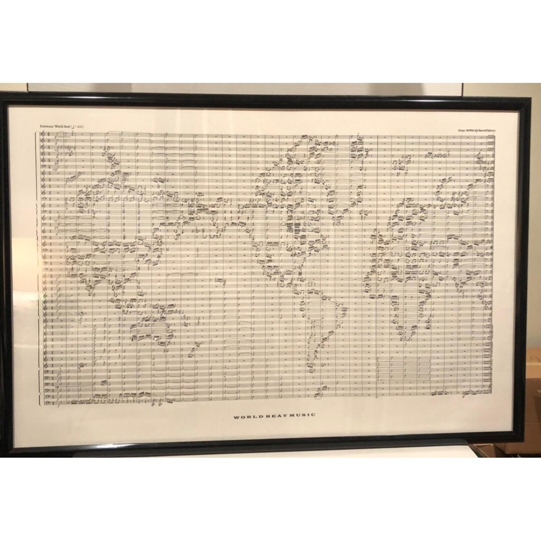 Poster "world Beat Music" Map by James Plakvoic - Etsy