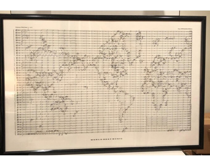 Poster "world Beat Music" Map by James Plakvoic - Etsy