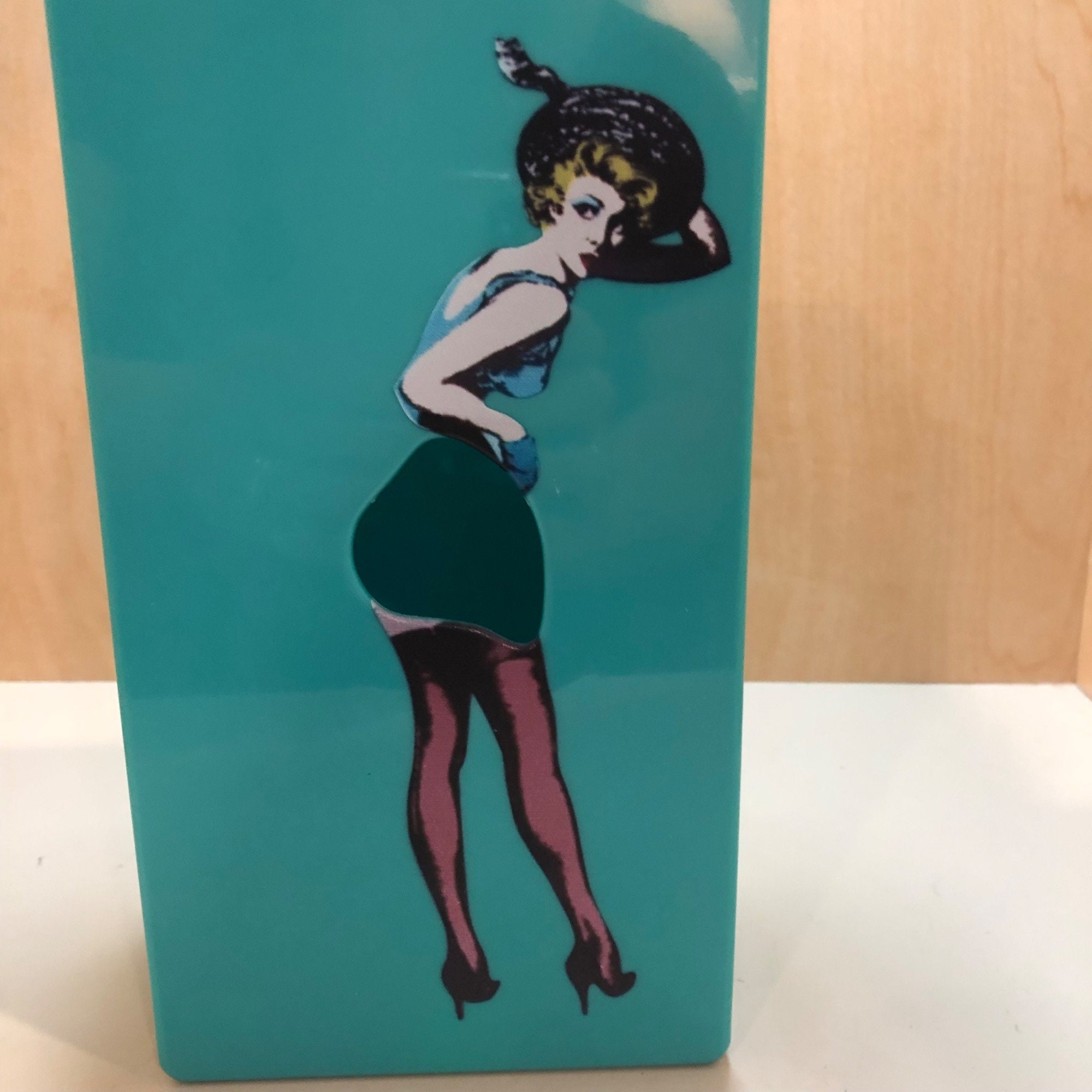 MCM Pin-up Gal Tissue Cover Vintage Box - Etsy