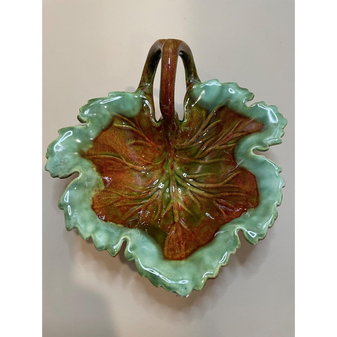 Vintage Leaf Lemon Server, Candy Dish, Signed M Hill 1963 - Etsy