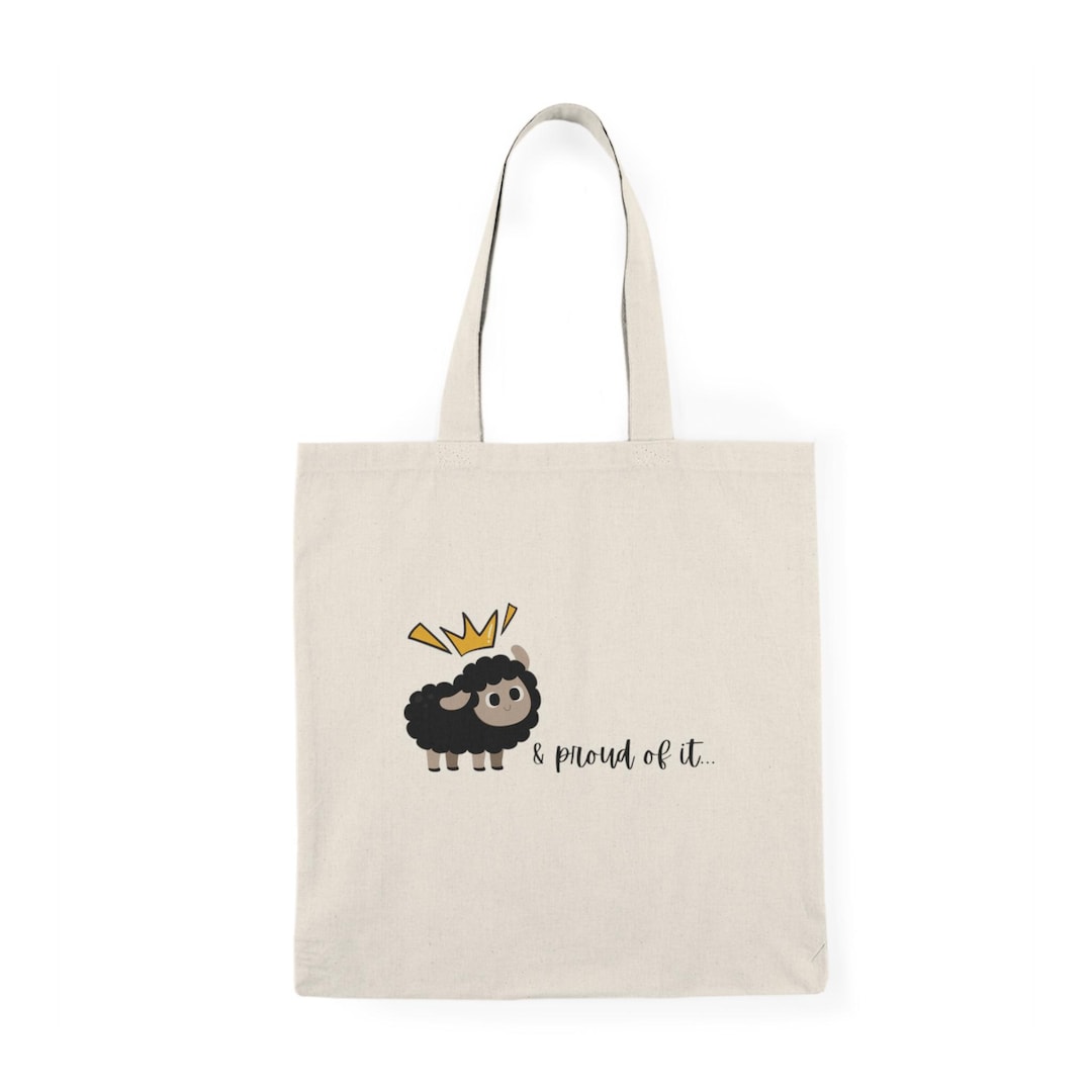 Black Sheep Tote Bag, Canvas Tote Bag, Self Awareness, Black Sheep Bag ...