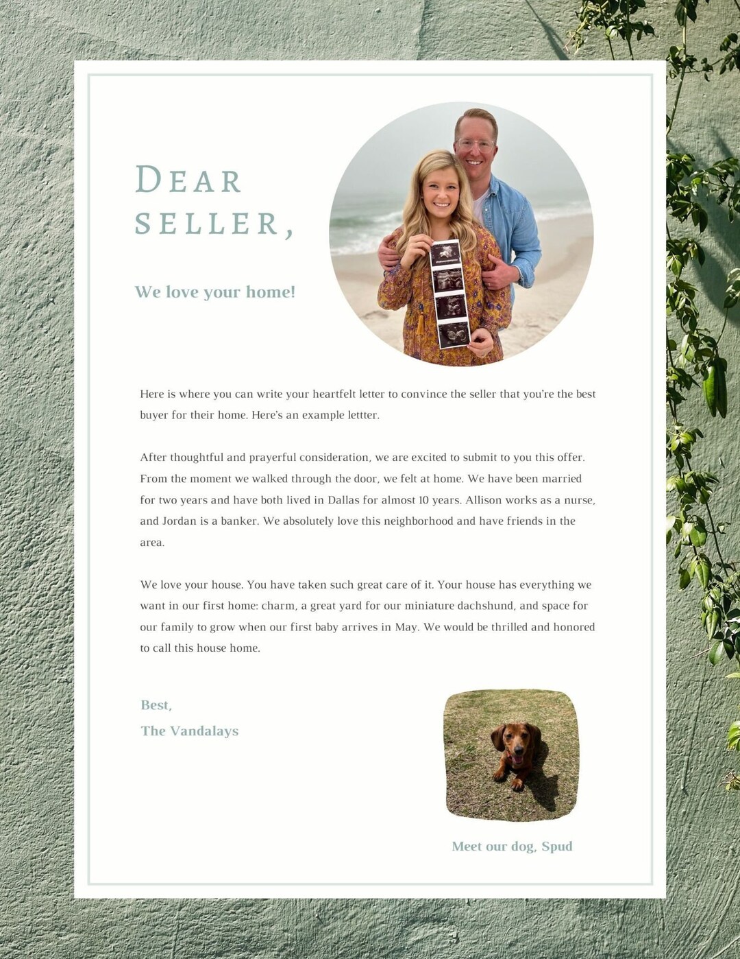 Letter to Seller - Etsy