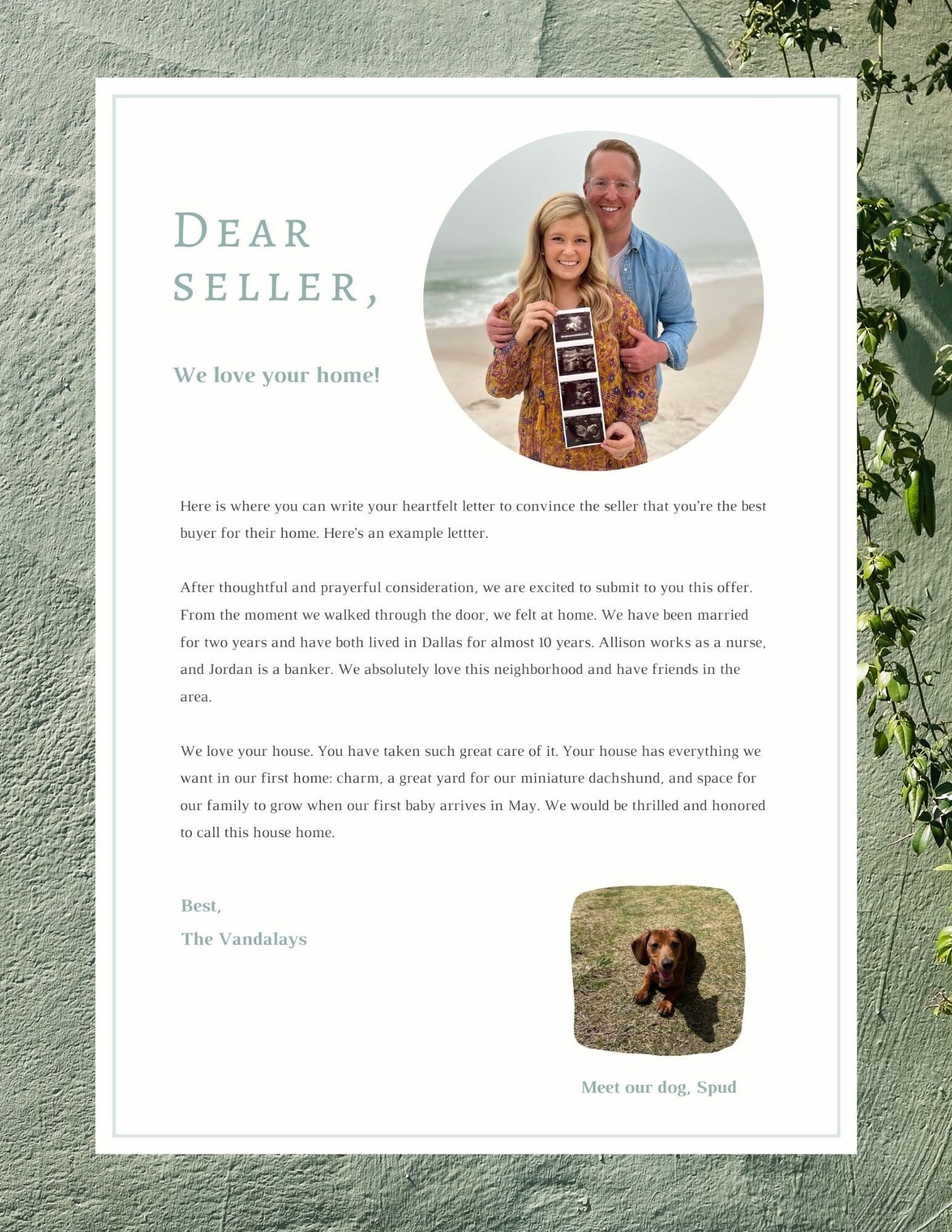 Letter to Seller - Etsy