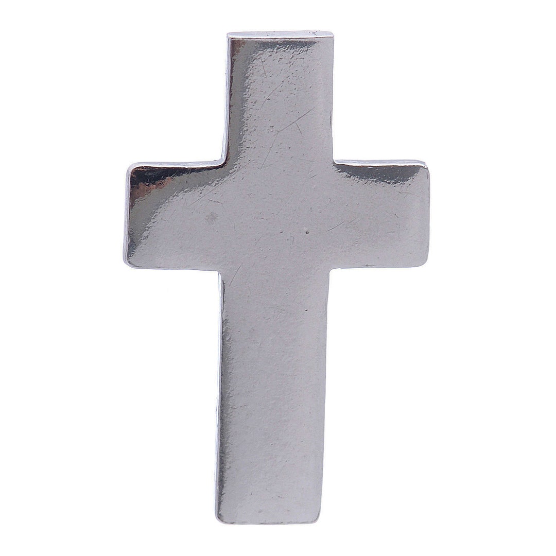 Christian Cross Badge Pin Silver Metal Crucifix Jesus Christ ...