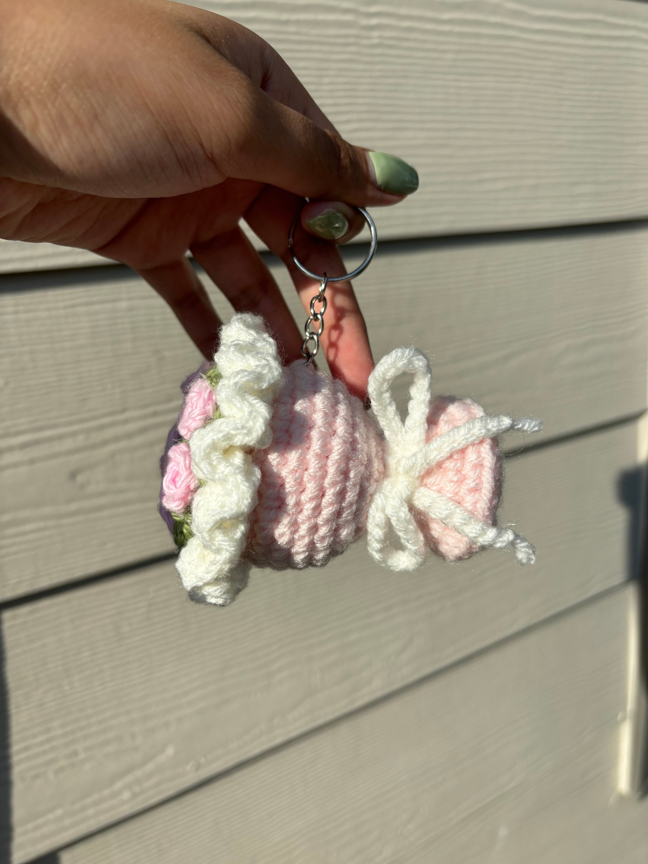 Crochet Mini Rose Boquet Keychain/ Flower Keychain, Crochet Keychain ...