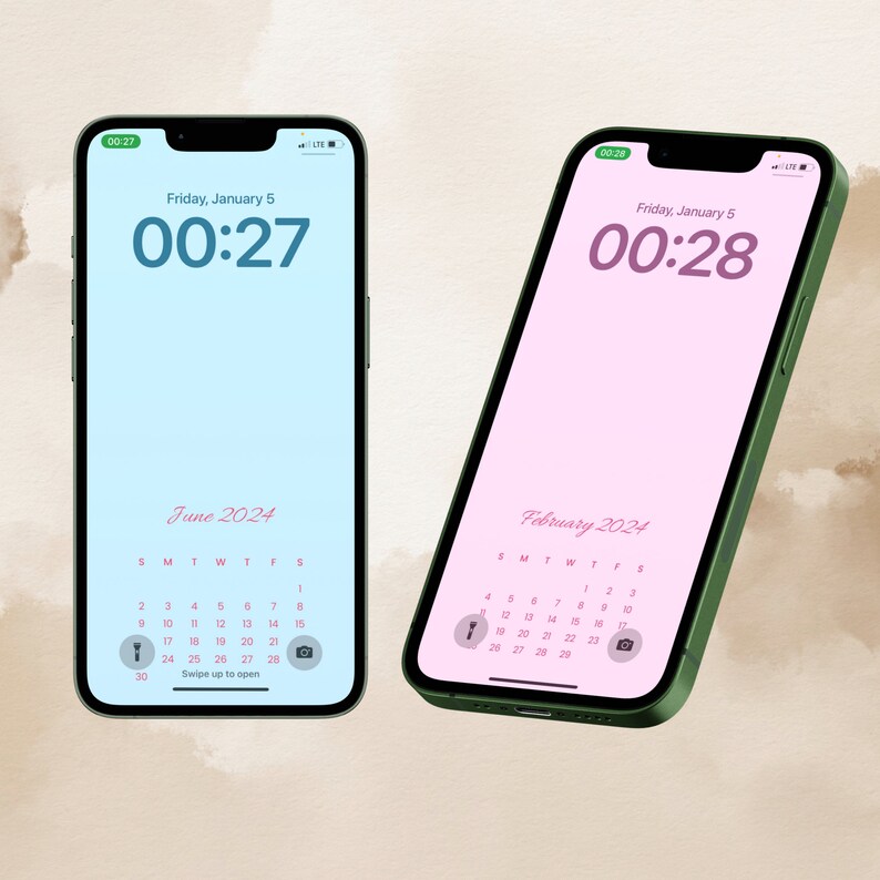 2024 Calendar iPhone Background, Phone Wallpaper, Monthly Calendar ...