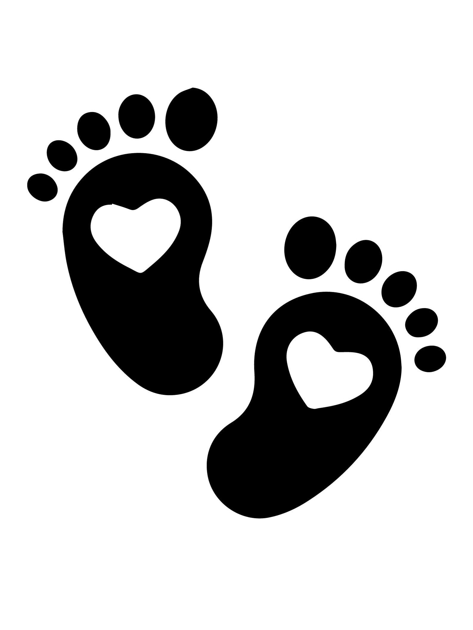 Baby Heart Footprint Digital Download JPG SVG PNG Digital File ...