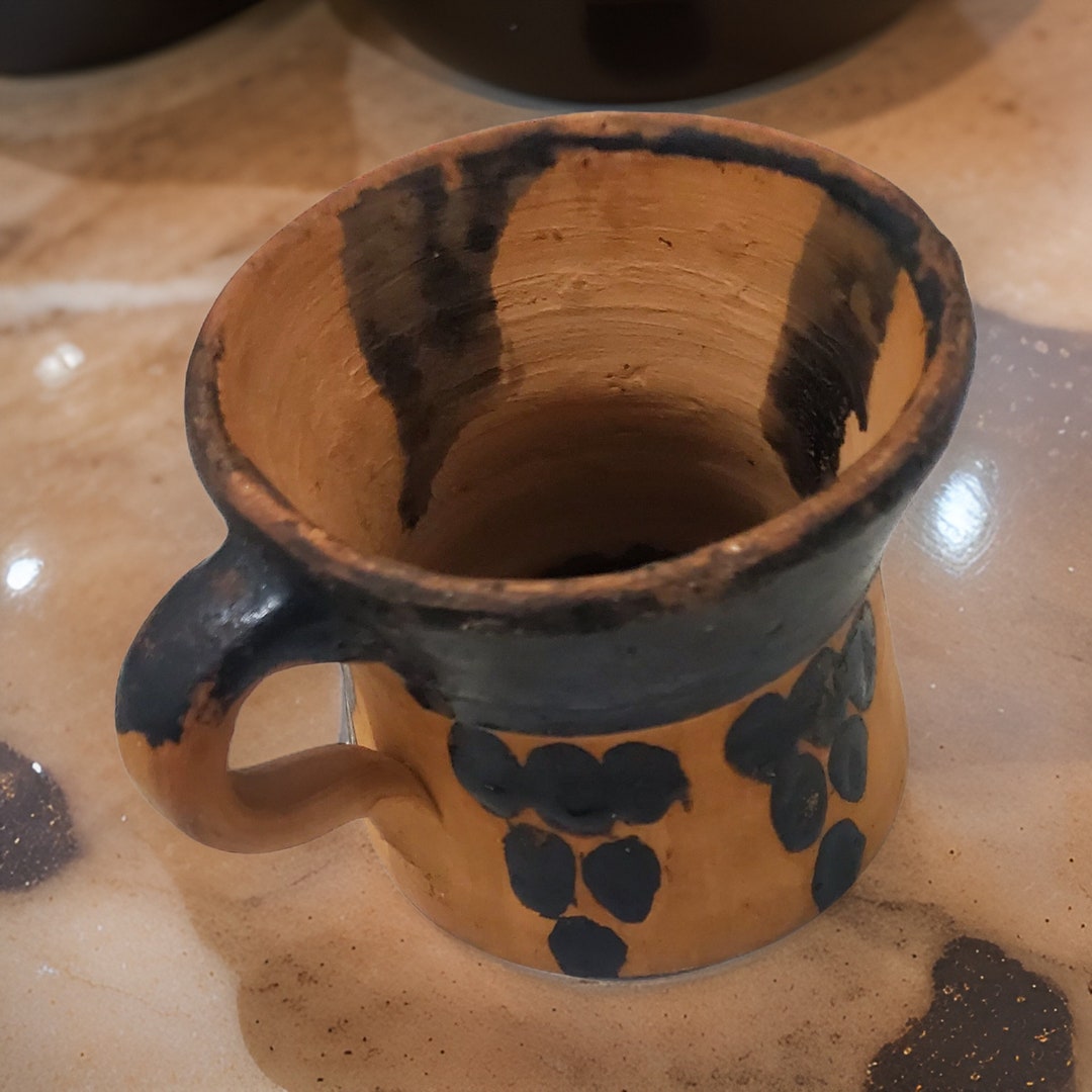 Mug Marocain En Terre Cuite En Céramique Peinte à La Poix Naturelle ...