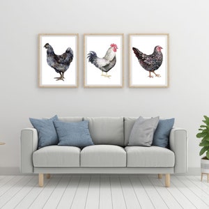 Watercolor Rooster Art | Chicken Printable | Printable Art | Homestead ...