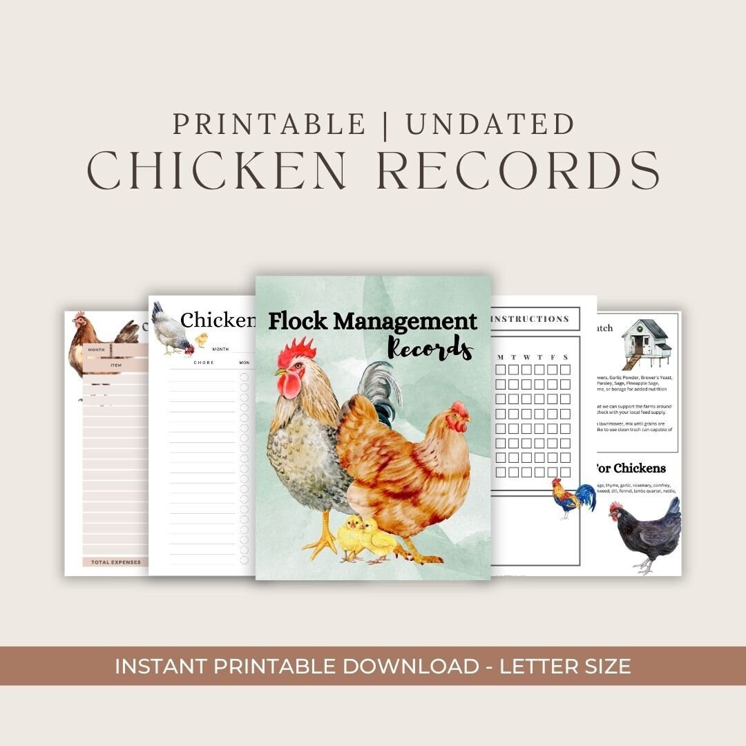 Chicken Tracker Printable Egg Production Log Homestead Printable ...