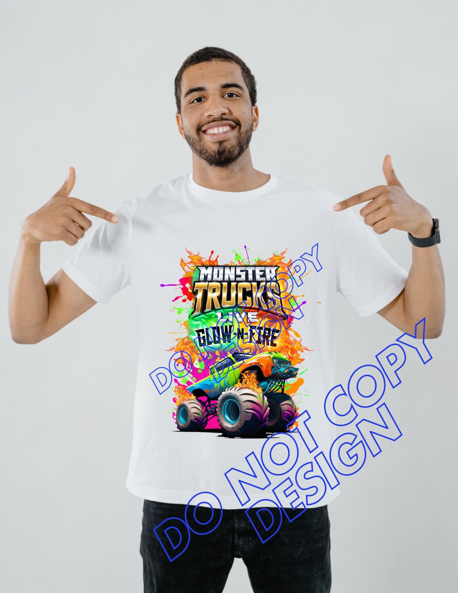 T-shirt for Monster Truck Glow N Fire Live Show Party Hot Wheels ...