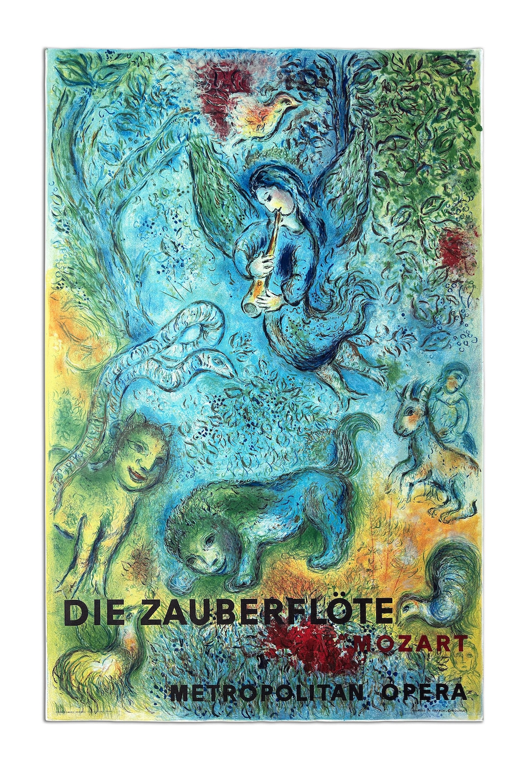Chagall Met Opera Die Zauberflöte Lithograph Poster - Etsy