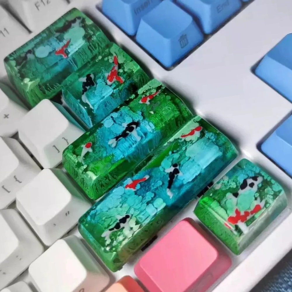 COLORFUL Keycaps Custom Keycaps Resin Keycap Artisan Set for Mechanical ...
