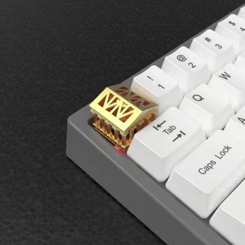 GOLD TEMPLE Artisan Keycaps 3D Greek Custom Keycap Mechanical Keyboard ...