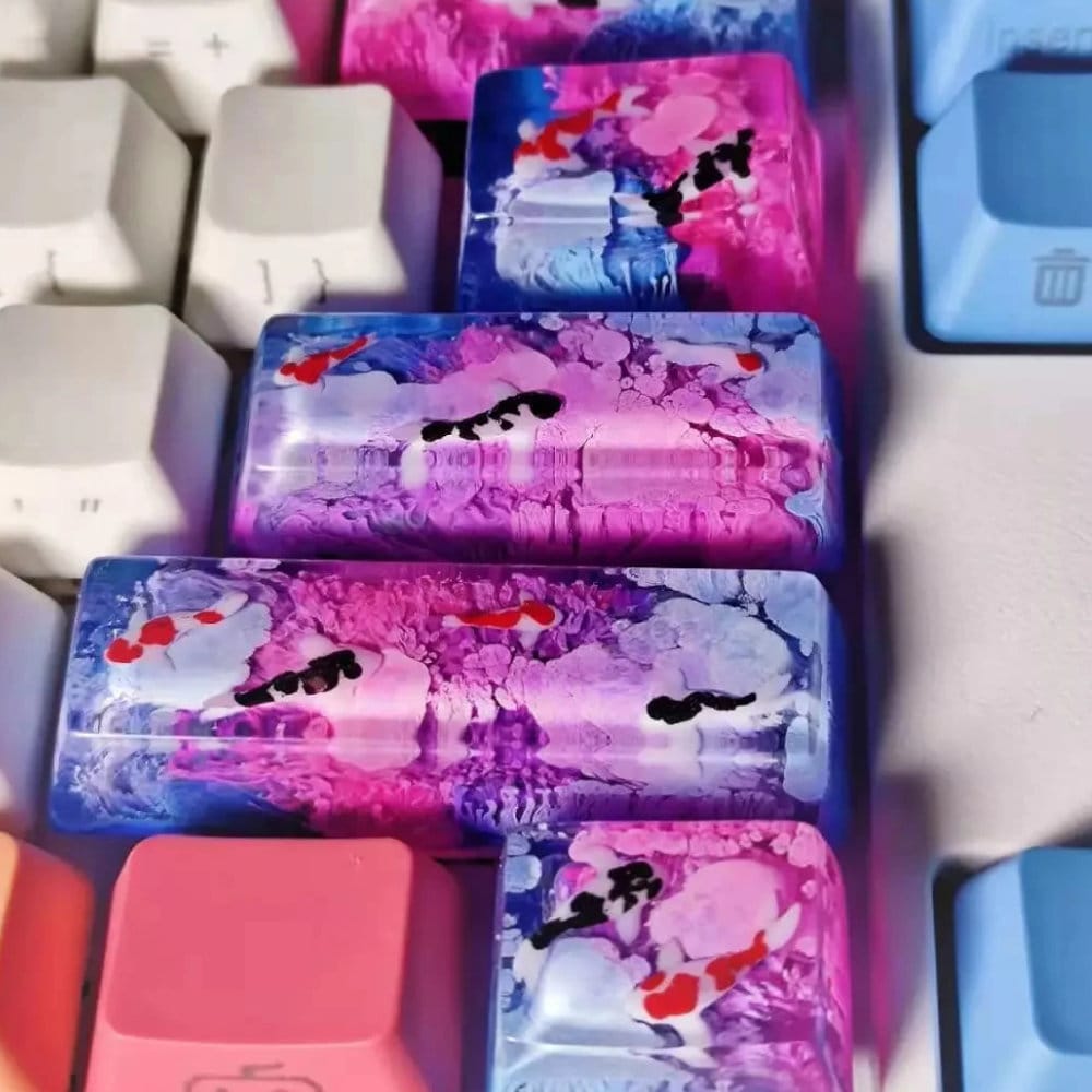 COLORFUL Keycaps Custom Keycaps Resin Keycap Artisan Set for Mechanical ...