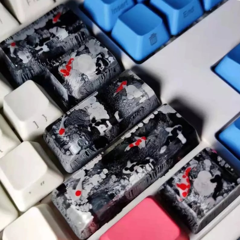 COLORFUL Keycaps Custom Keycaps Resin Keycap Artisan Set for Mechanical ...