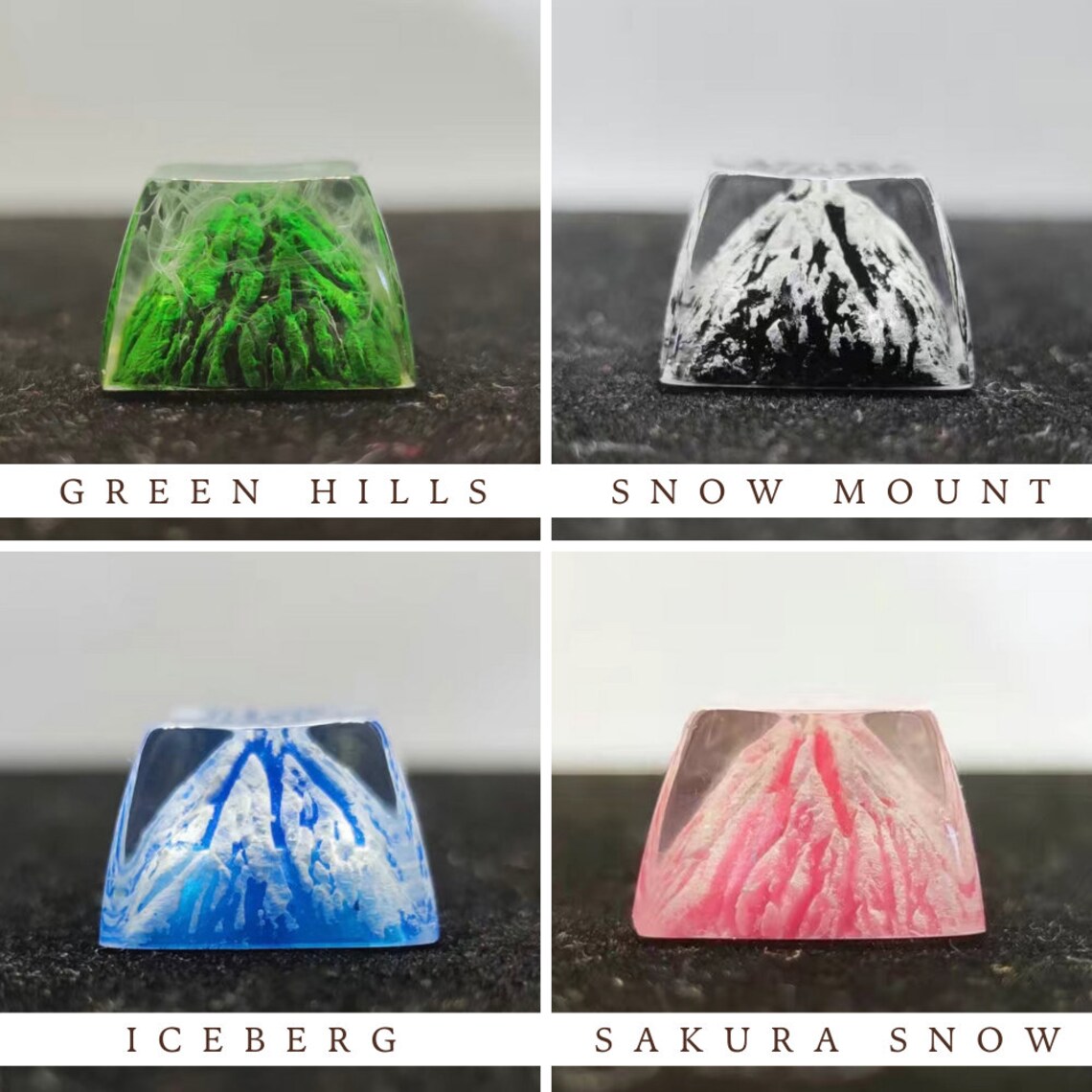 ICED RUINS Artisan Keycap, Mountain SA Resin Keycaps, Mechanical Keyboard, Cherry Mx Keycaps ...