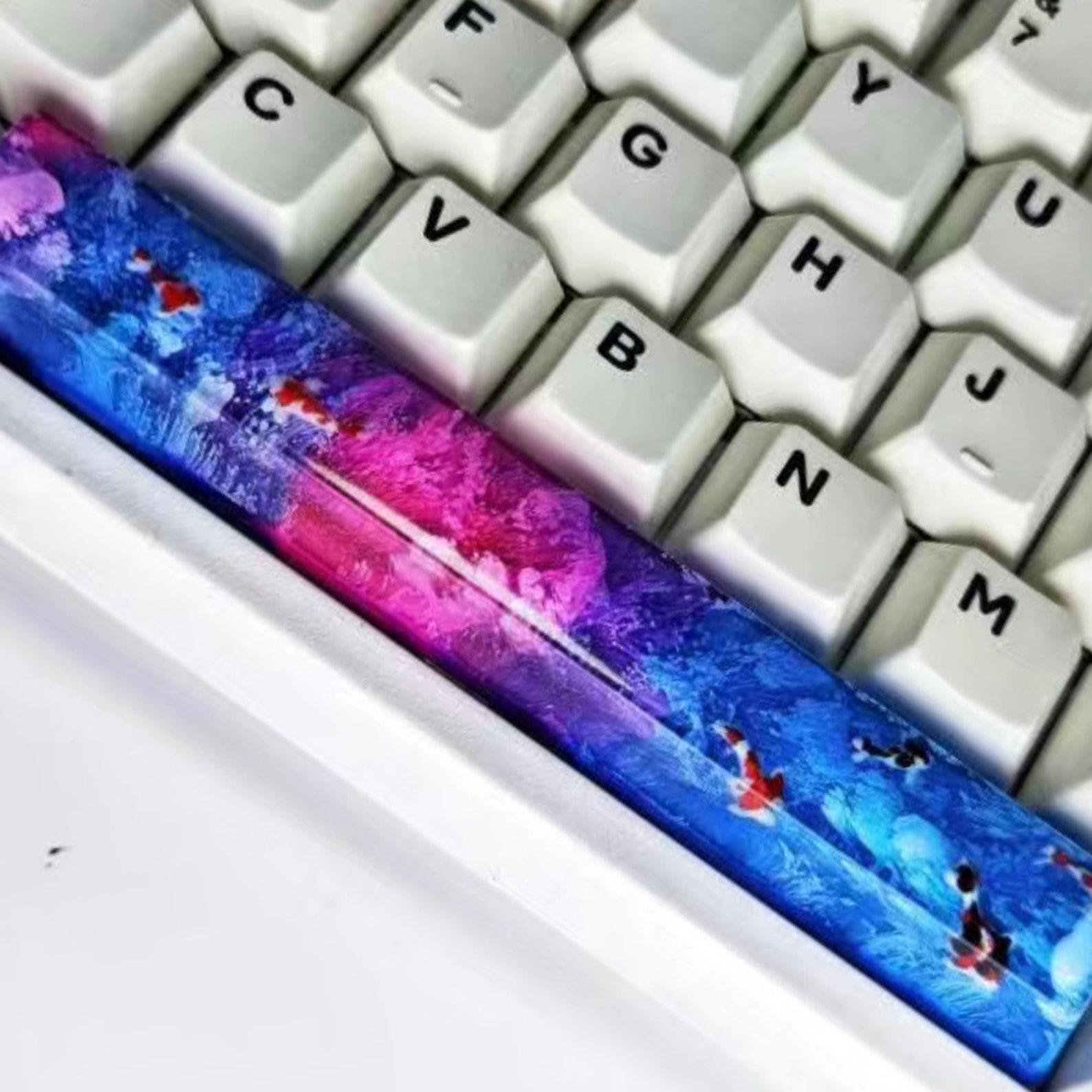 CUTE Spacebar Artisan Keycaps COLORFUL Resin Keycap Mechanical Keyboard ...