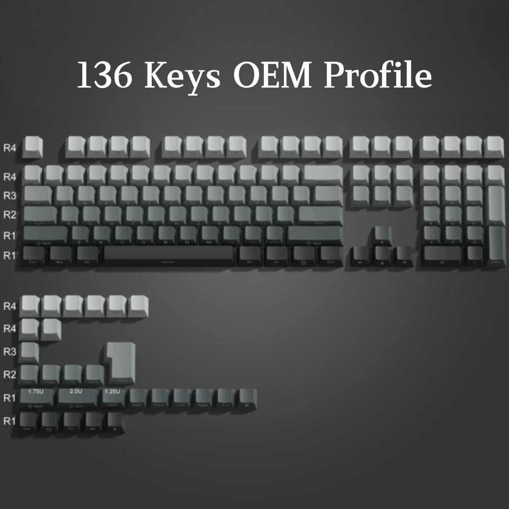 POLAR NIGHT Keycaps Custom Keycaps Set Artisan Keycaps 136 Keys Pbt OEM ...