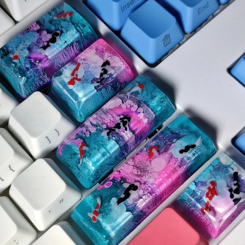 COLORFUL Keycaps Custom Keycaps Resin Keycap Artisan Set for Mechanical ...