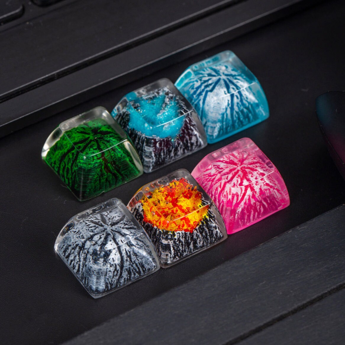 ICED RUINS Artisan Keycap, Mountain SA Resin Keycaps, Mechanical ...