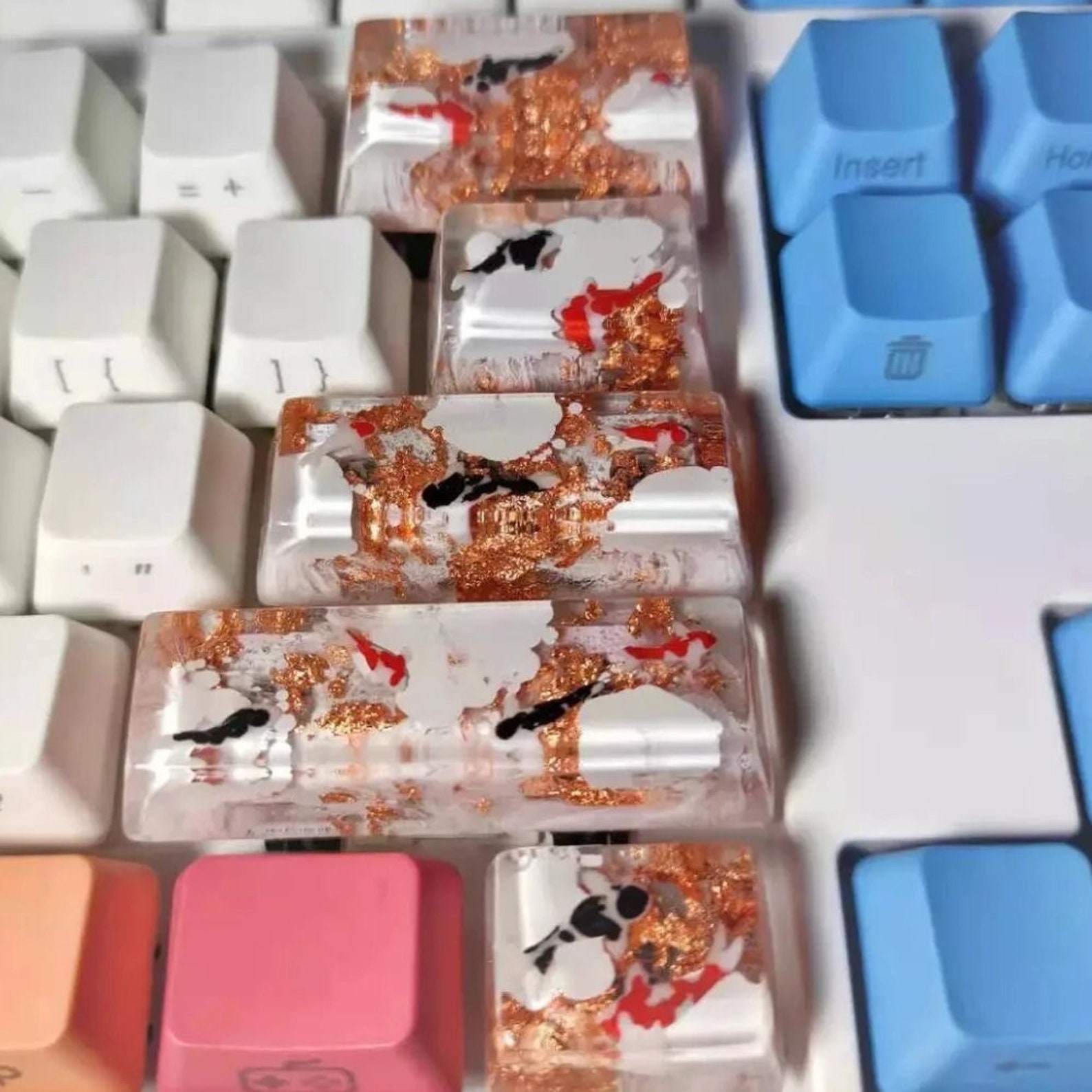 COLORFUL Keycaps Custom Keycaps Resin Keycap Artisan Set for Mechanical ...