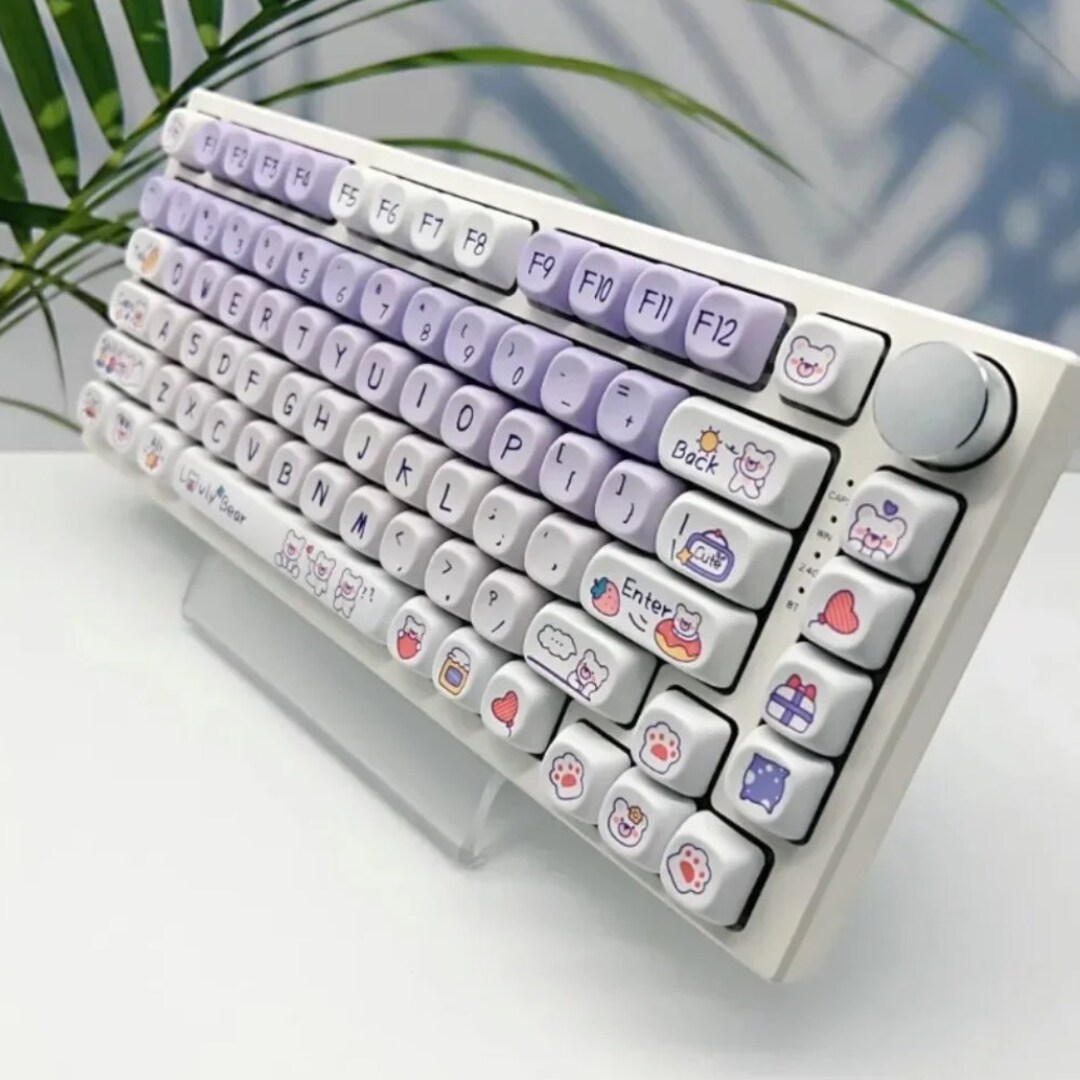 PURPLE Keycaps Custom Keycaps Keycaps Set Artisan Keycaps 138 Keys MOA ...