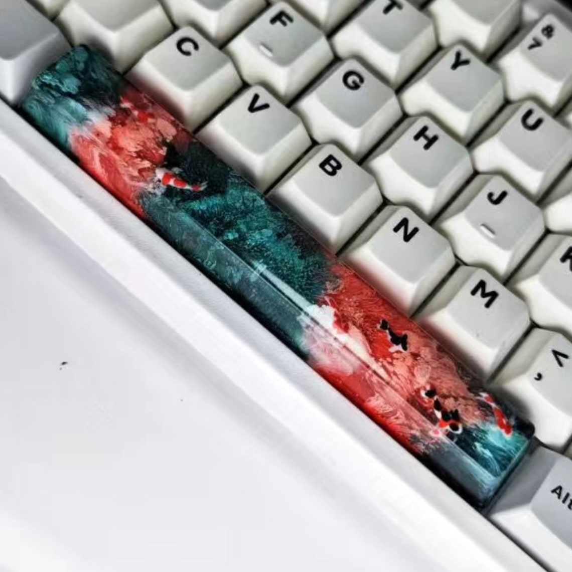CUTE Spacebar Artisan Keycaps COLORFUL Resin Keycap Mechanical Keyboard ...