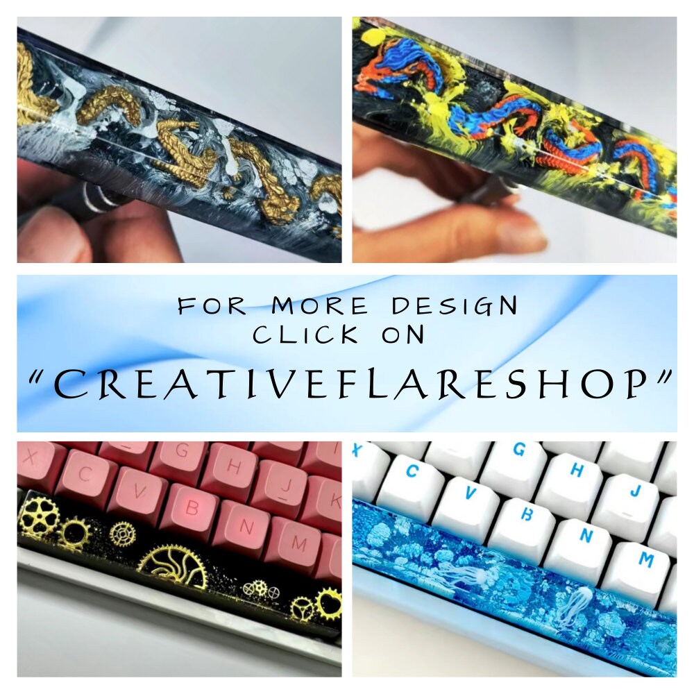 DRAGON PILLAR Artisan Keycap Column Spacebar Resin Spacebar Mechanical ...