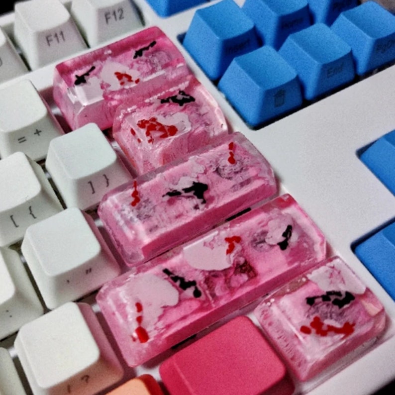 COLORFUL Keycaps Custom Keycaps Resin Keycap Artisan Set for Mechanical ...